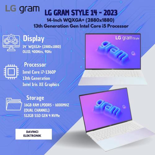 Jual LG GRAM STYLE 14 OLED 14Z90RS i7-1360P 16GB 512GB SSD IRIS XE ...