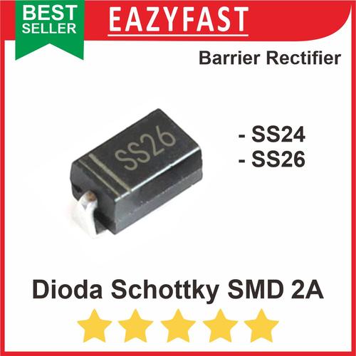 Jual Dioda Schottky SMD 2A SS24 SS26 SR206 2 A Barrier Rectifier Diode ...