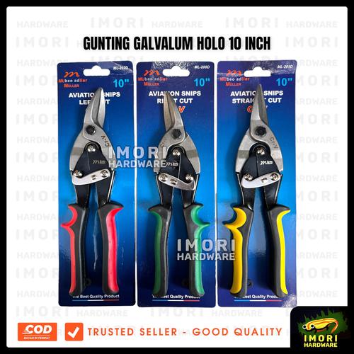 Jual MULLER Gunting Galvalum Holo 10 inch Kiri Kanan Lurus Seng Baja ...