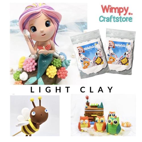 Jual NARA Light Clay Air Dry Clay Jumping Clay Modelling Clay - pastel ...