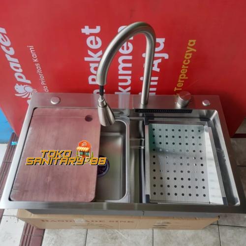 Jual kitchen sink 7546 / kitchen sink luxury / kitchen sink stainless ...
