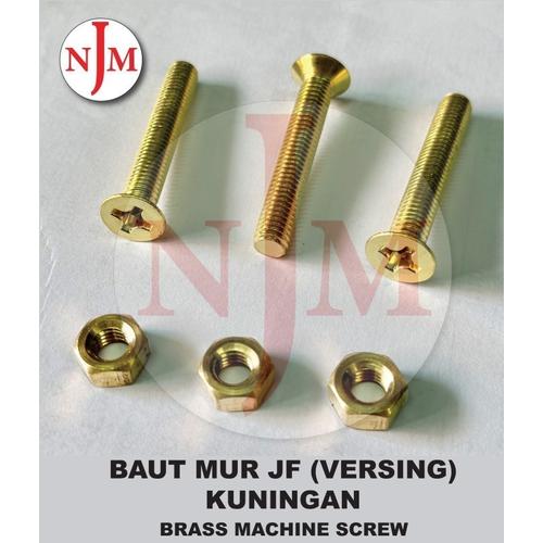 Jual BAUT+ MUR JF ( Versing ) Kuningan M 10 x 40 / VERSENG KUNINGAN ...