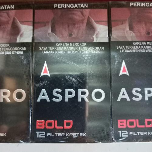 Jual Rokok Aspro Bold Filter Kretek Isi 12 Batang - 1 Bungkus - Kota ...
