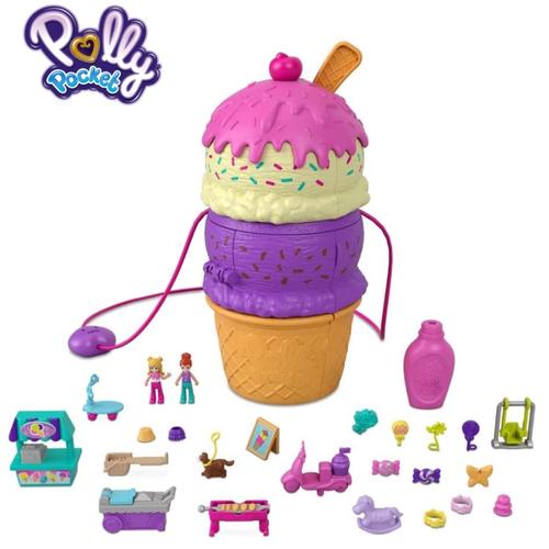 Jual mainan anak perempuan polly pocket ice cream tower bag - Jakarta ...