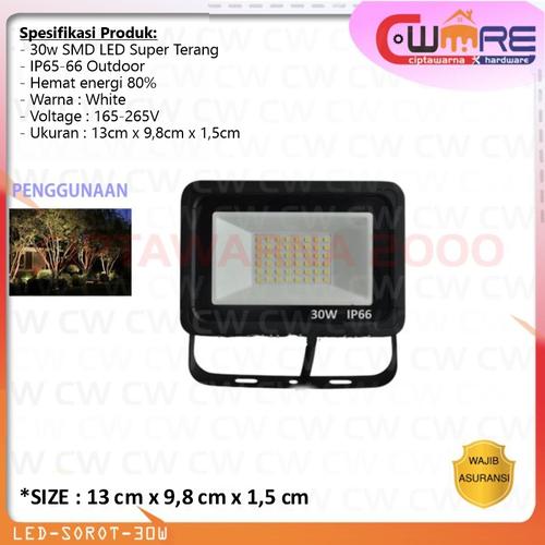 Jual LED SOROT 30W 50W Flood Light Lampu FLOODLIGHT tembak Outdoor - 30W TIPE 2 - Kota Palembang ...