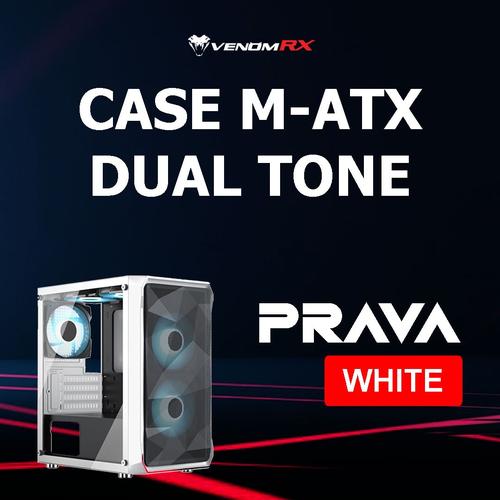 Jual VenomRX Prava - Tempered Glass M-ATX Gaming Case - White - Jakarta ...