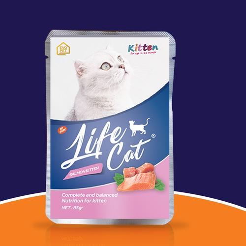 Jual Life Cat Sachet Kitten 85g - Makanan Basah Kucing Rasa Salmon ...