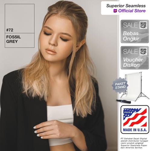 Promo Background Paper Kertas Polos Seamless Studio 2.7x11M 72 Fossil ...