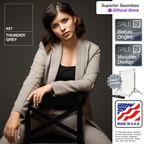 Promo Background Paper Kertas Polos Seamless Studio 1.3x11M 57 Thunder ...