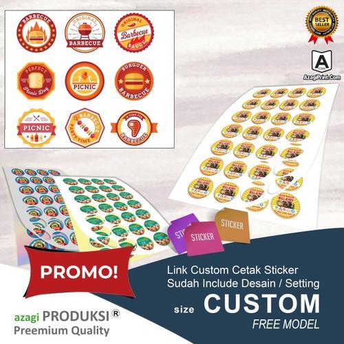 Jual Custom Cetak Stiker Size A4 Label Sticker Kemasan - Free Edit ...