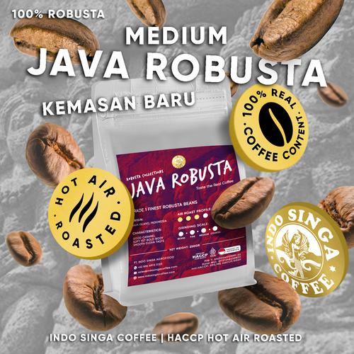 Jual Kopi Indo Singa Medium Hot Air Roast Robusta Jawa | Hitam Item ...