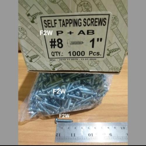 Jual Skrup Tapping 8 x1" (2.5 cm) 100 pcs Moon Lion Sekrup PAB Pen ...