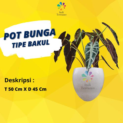 Jual INDI TERRAZZO POT TAMAN TERASO PUTIH TIPE BAKUL TERLARIS - Kota ...