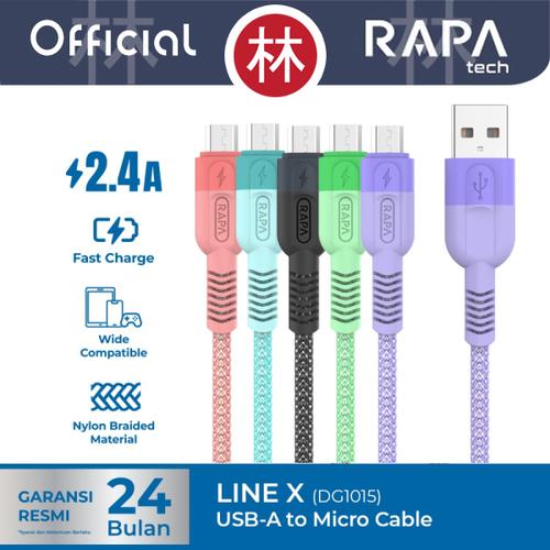 Promo RAPAtech DG1015 - LINE X - USB-A to Micro Cable Fast Charge 2.4A ...