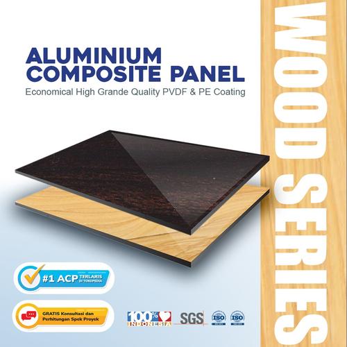 Promo ACP motif wood, serat urat kayu PE indoor dan PVDF outdoor, 3mm ...
