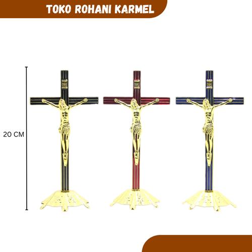 Jual SALIB DUDUK KATOLIK (GOLD) / SALIB LOGAM MEJA / SALIB ALTAR ...