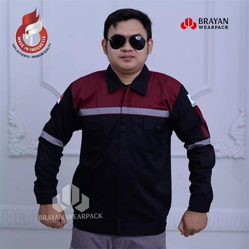 Jual Wearpack Safety Baju Kerja Seragam Proyek Lengan Panjang Hitam ...