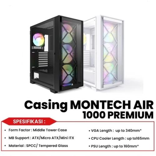 Jual Casing MONTECH AIR 1000 PREMIUM PC Case - Putih - Kota Denpasar ...