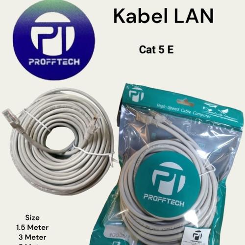 Jual Kabel Lan Cat 5e, UTP ORIGINAL" ProffTech. 3 Meter. Qualitas terjamin - Jakarta Pusat ...