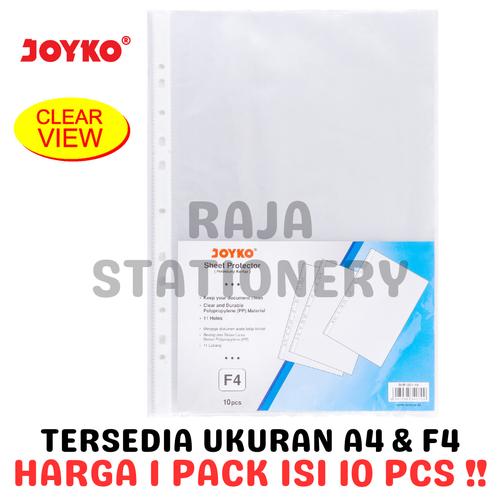 Promo Joyko Sheet Protector A4 F4 / Plastik PP Pocket A4 F4 Joyko Folio ...