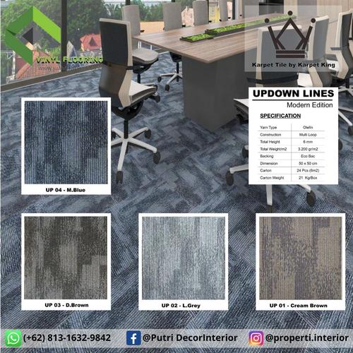 Jual Karpet tile Updown Lines uk 50cm x 50m tebal 6mm - Kota Bekasi ...
