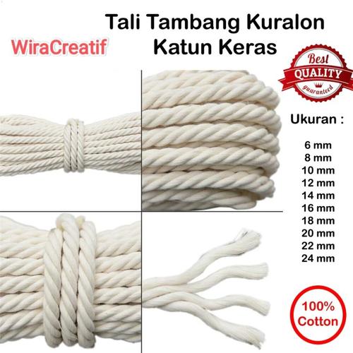 Jual tali tambang besar 12mm kuralon tali tambang kain Harga Per Roll ...