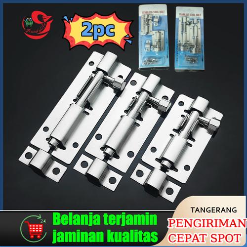 Jual 2pcs Slot Jendela 3inch Grendel Pintu Stainless 2inch Grendel ...