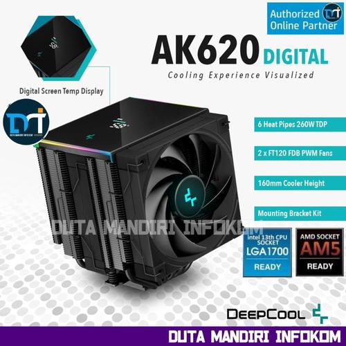 Promo DeepCool AK620 DIGITAL - High Performance Air CPU Cooler Intel ...