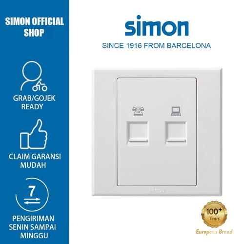 Jual Stop Kontak Simon E3 Telepon and Data Outlet (Cat.6) - Jakarta ...