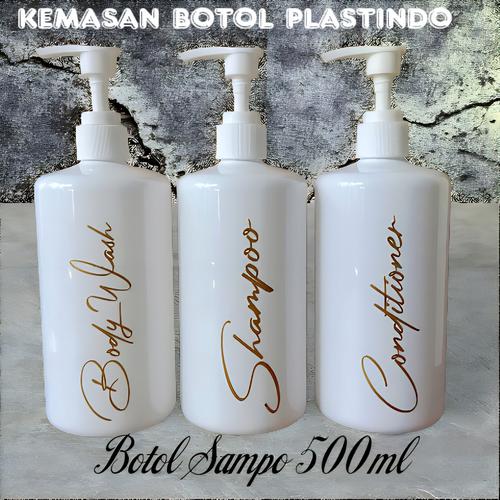 Jual Botol Refill Sabun Cair 500ml putih Wadah Isi Ulang Sabun Cair ...