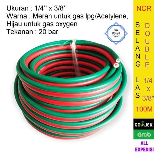 Jual Selang las double 1/4x3/8inch NCR PerRoll 100m/Welding hose 100 ...