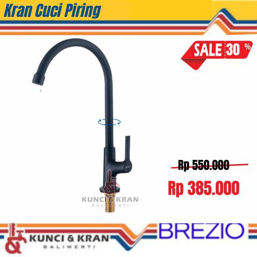 Jual Kran Cuci Piring Brezio FCBZ7261 Vittorio Black Keran Sink Meja ...