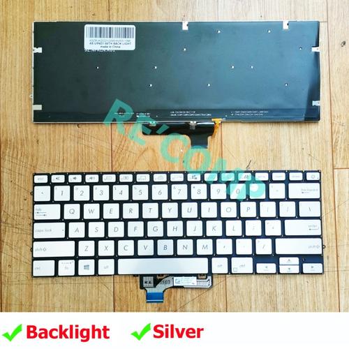 Jual Keyboard Asus ZenBook 14 UM431 UM431D UM431DA Backlight silver ...
