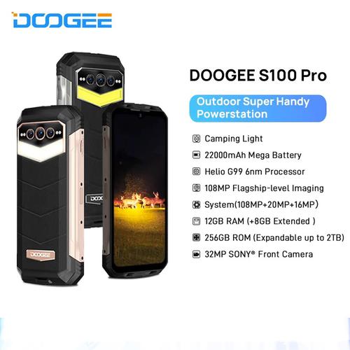 Jual Doogee S100 Pro Rugged 12GB+256GB Helio G99 22000mAh Android 12 ...