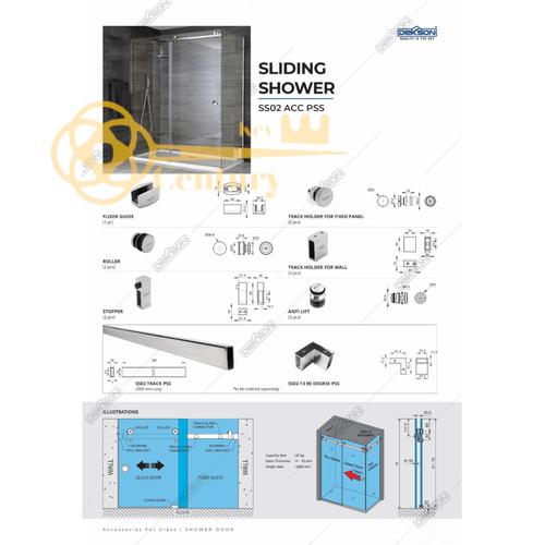 Jual Sliding Shower Glass Dekkson ACC Pintu Shower SS02 PSS 304 Dekkson ...