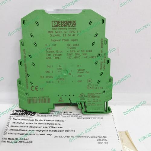 Jual phoenix contact repeater power supply MINI MCR-SL-RPS-I-I, 2864422 ...