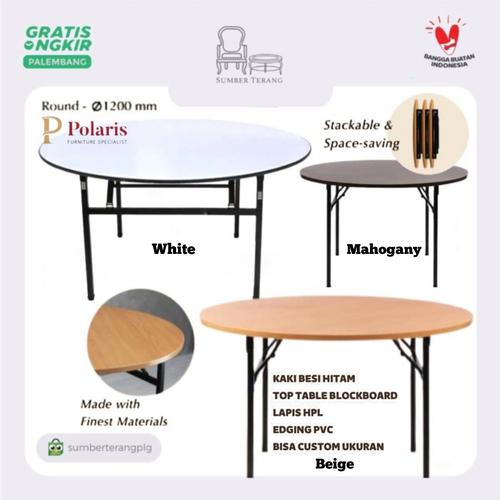 Jual Polaris IBM Table Meja Lipat Bulat Meja Makan Kantin Meja Restoran ...