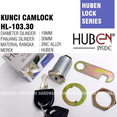 Jual HUBEN HL-103 / 30 MM - KUNCI LOKER HUBEN KUNCI CAMLOCK CAM LOCK ...
