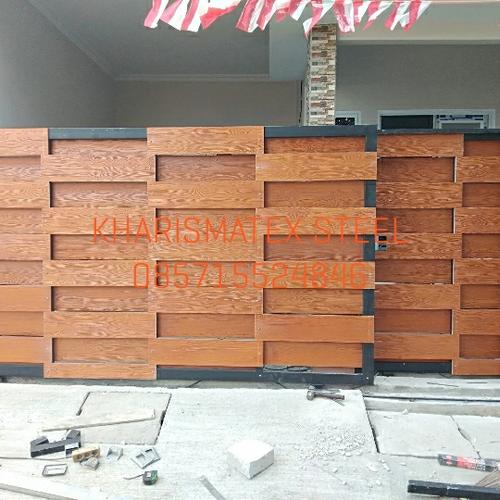 Jual pagar sliding pagar grc motif kayu - Kota Tangerang Selatan ...