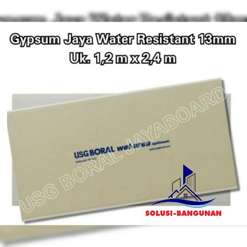 Jual GYPSUM JAYA WR 13MM 1200X2400 / GYPSUM JAYABOARD WATER RESISTANT ...