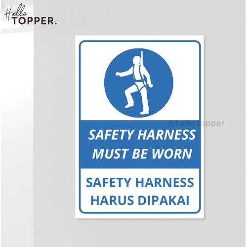 Jual Safety Harness Sign Board Akrilik Tempel Dinding Papan Acrylic ...