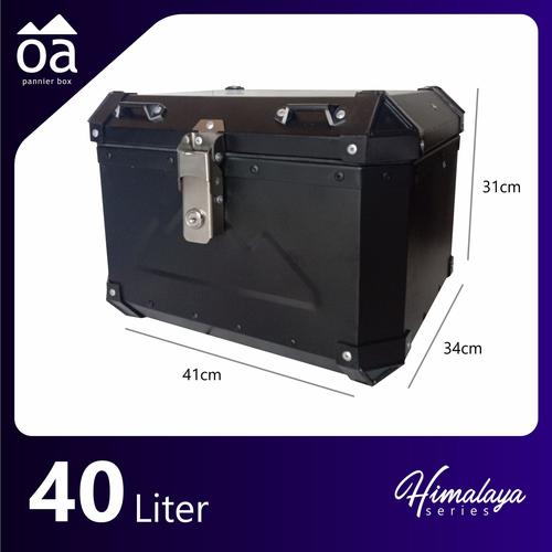 Jual Top Box Pannier 40 Lt Aluminium Topbox OA PANNIER 1 - Hitam - Kab ...