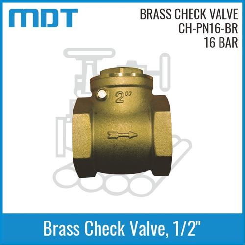 Jual MDT | CH-PN16-BR | Swing Check Valve, Brass, PN16, 1/2" - Kota ...