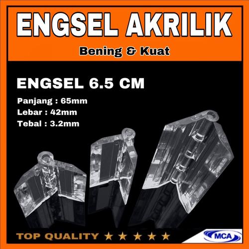 Jual ENGSEL AKRILIK 6.5cm Bening / Anti Pecah / Acrylic Hinge 65 x 42 ...