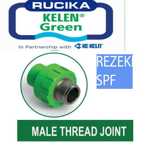 Jual Sock Drat Luar PPR 20MM 1/2" Rucika Kelen Green Male Thread Joint ...