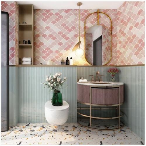 Jual Mozaic Mermaid Tiles Merk Mosaic Singres Type Rose Fish Scale ...
