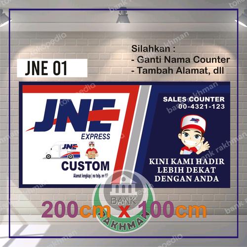 Jual SPANDUK BANNER AGEN JNE UKURAN 200cm x 100cm - Jakarta Barat ...