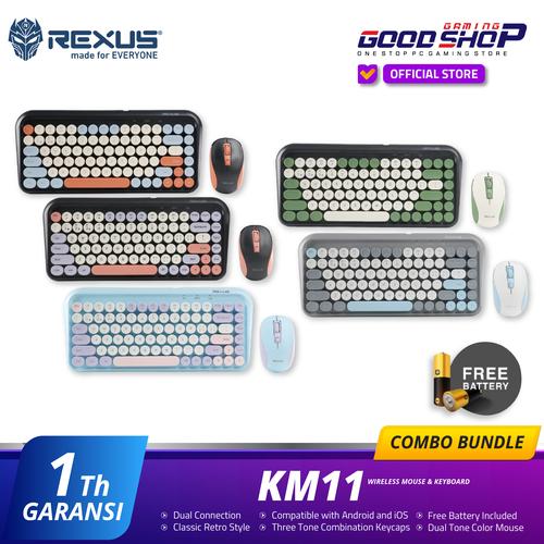 Jual Rexus Keyboard Mouse Wireless Combo KM11 - Golden Night - Jakarta ...