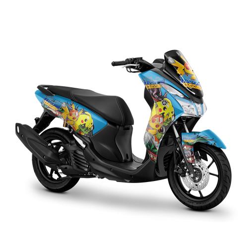 Jual Stiker Full body Decal Yamaha Lexi 125 Pokemon Pikachu - Putih ...