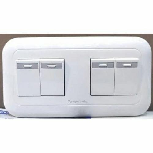 Jual PANASONIC Saklar 4 Gang Putih WEJ5531 4G + plat 78049w WIDE Series ...